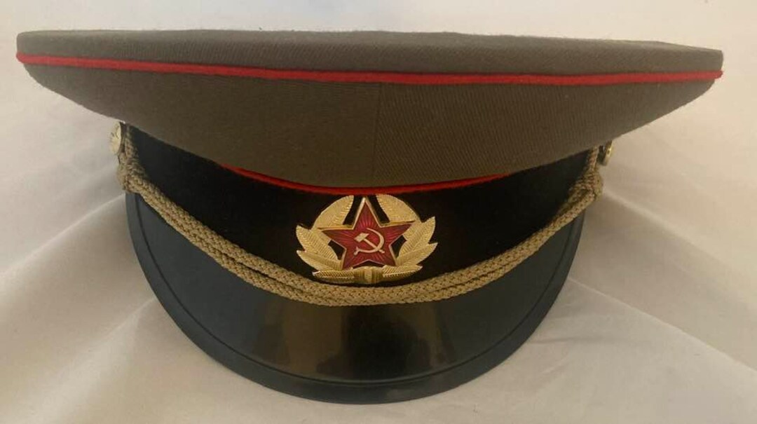 1991 Vintage Soviet Russian Military Officer Visor Cap Hat - Etsy