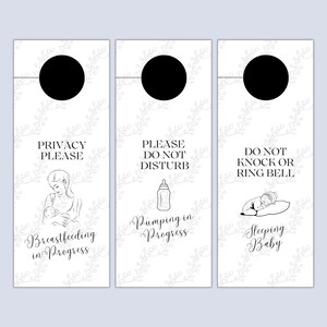 Do Not Disturb Privacy Door Hangers Breastfeeding Pumping - Etsy