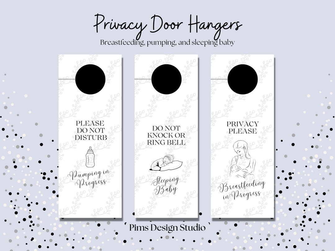 Do Not Disturb Privacy Door Hangers | Breastfeeding, Pumping, Sleeping ...