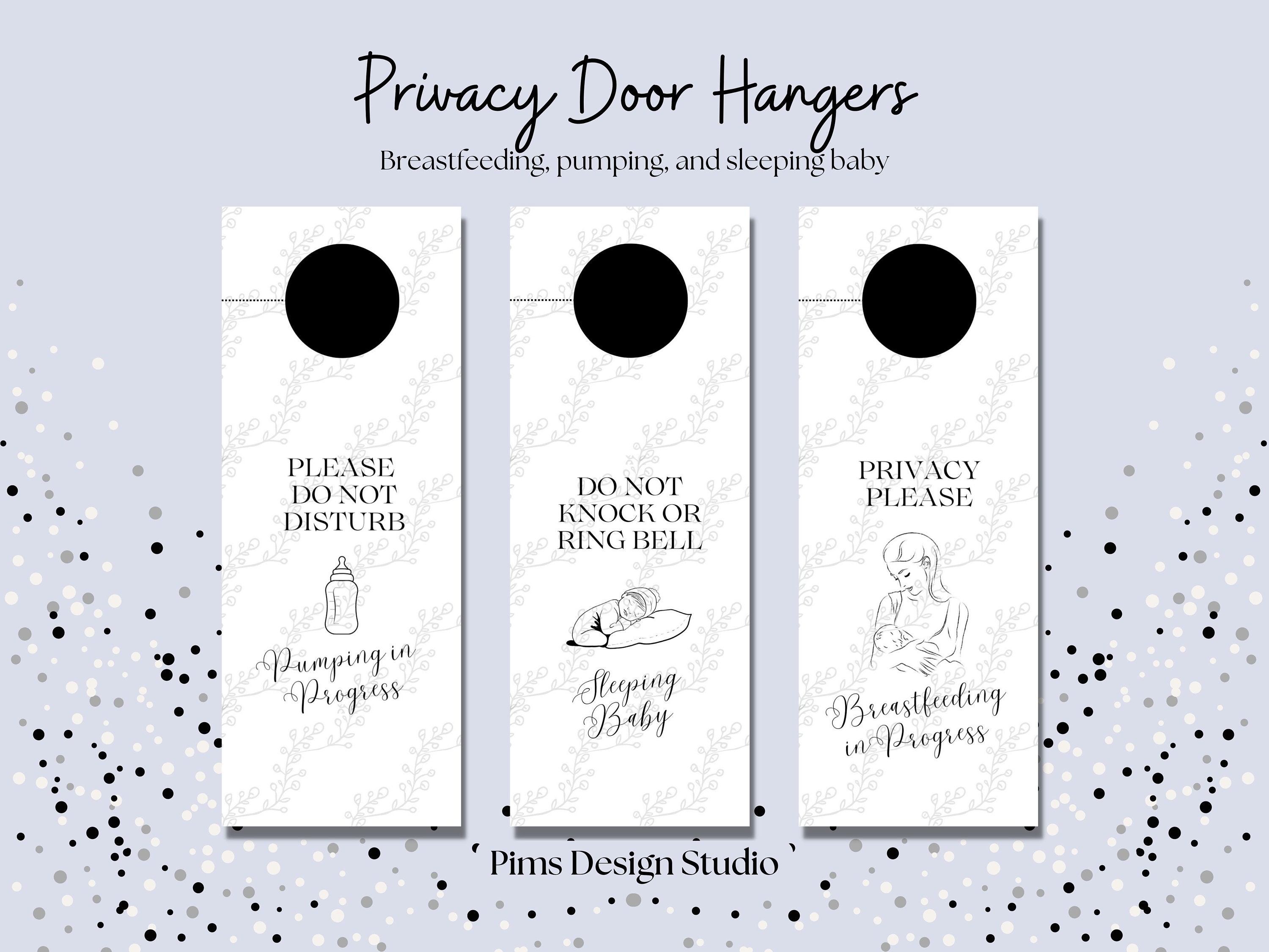 Do Not Disturb Privacy Door Hangers Breastfeeding, Pumping, Sleeping ...
