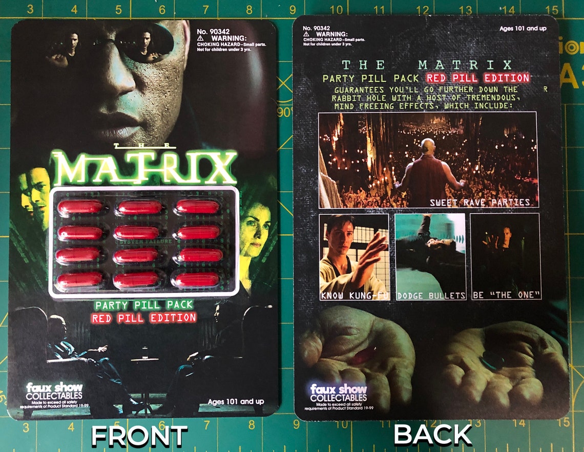 The Matrix Red Pill Party Pack A Custom Scifi Movie - Etsy