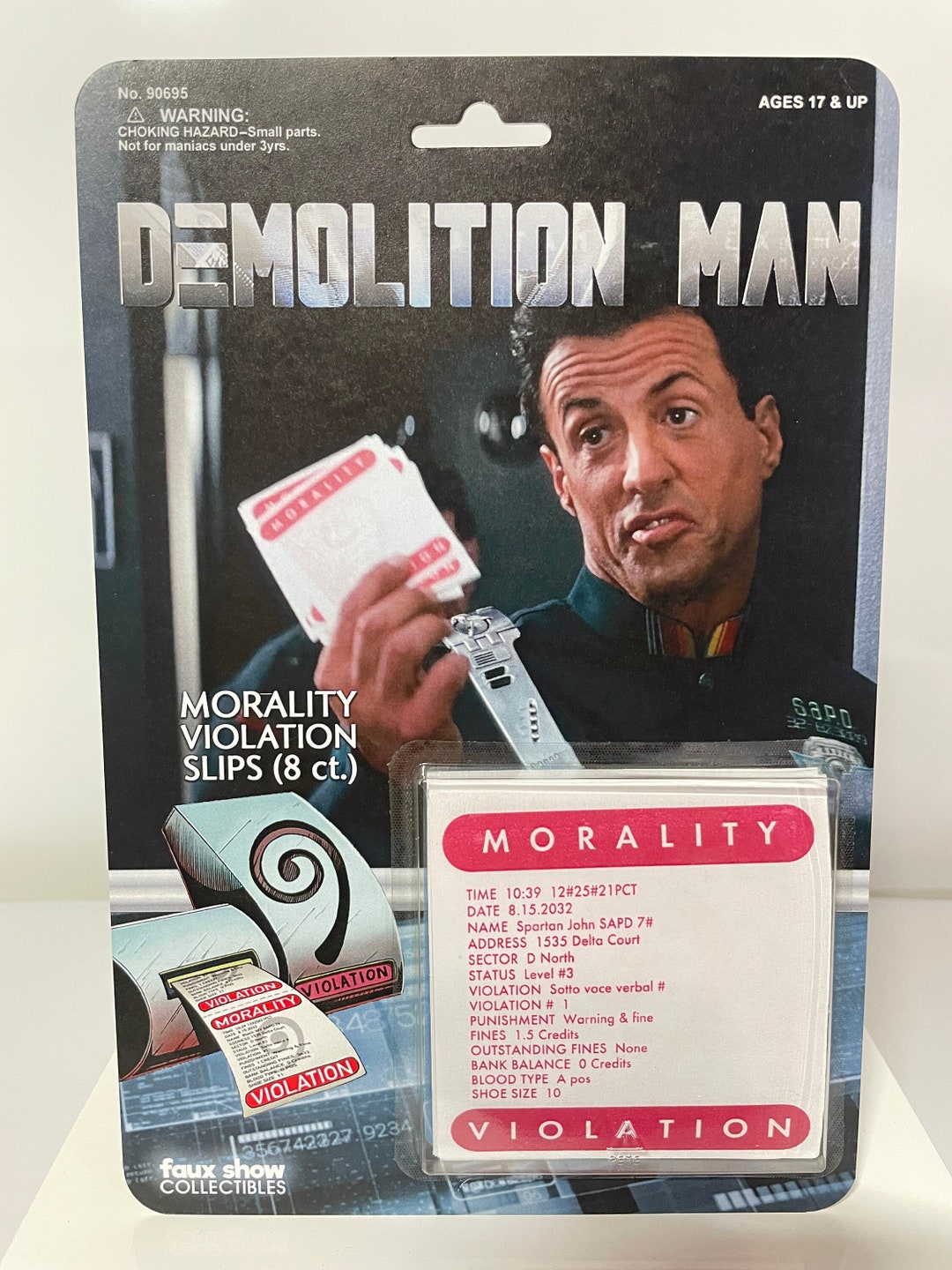 Demolition Man Morality Violation Slips Custom Movie Collectible ...