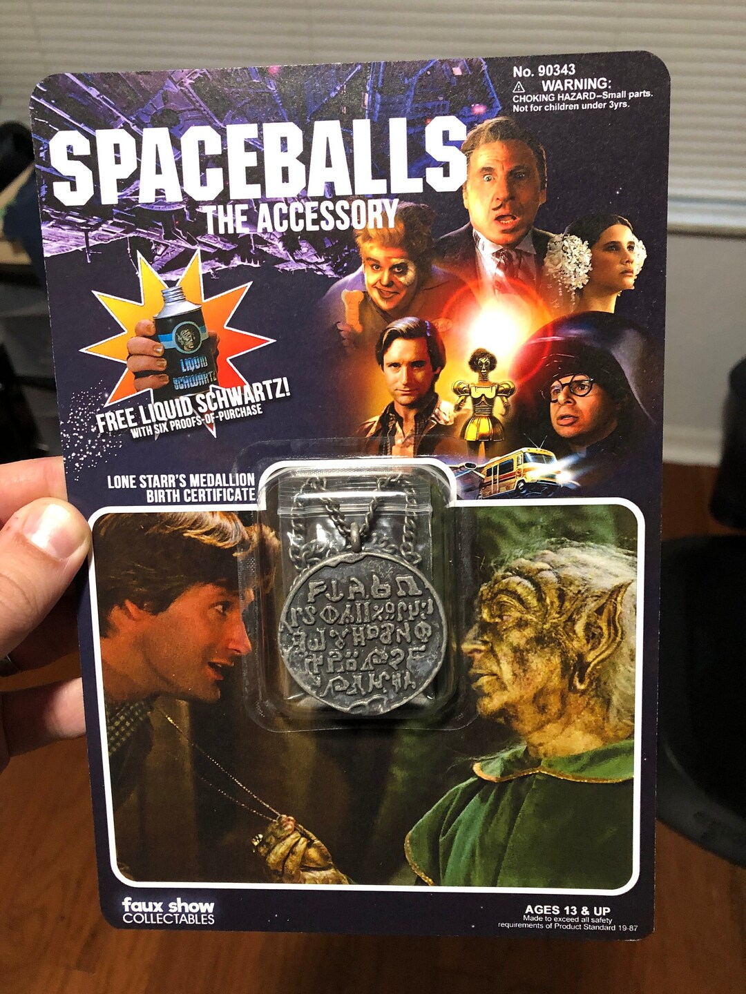 Spaceballs Lone Starr Birth Certificate Pendant on Custom 6 X 9 Card Bootleg Mel Brooks Movie ...