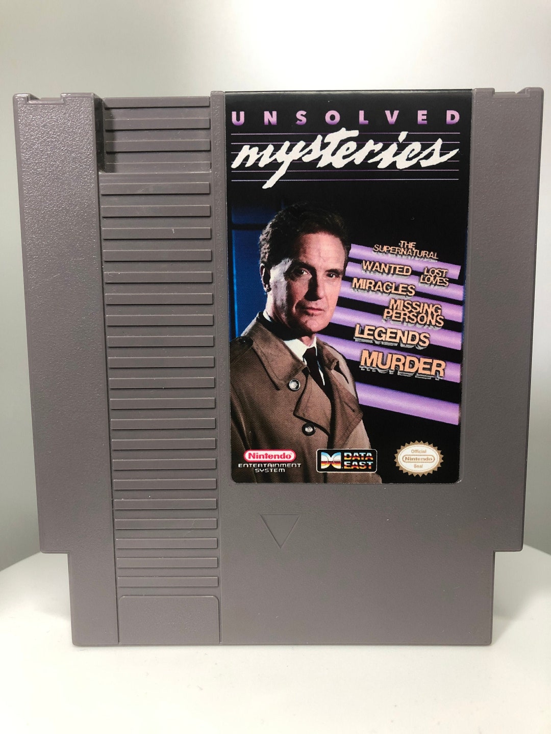 NES Unsolved Mysteries Nintendo Custom Video Game Cartridge Front AND ...