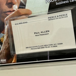 American Psycho Business Cards: Patrick Bateman or Paul Allen ...