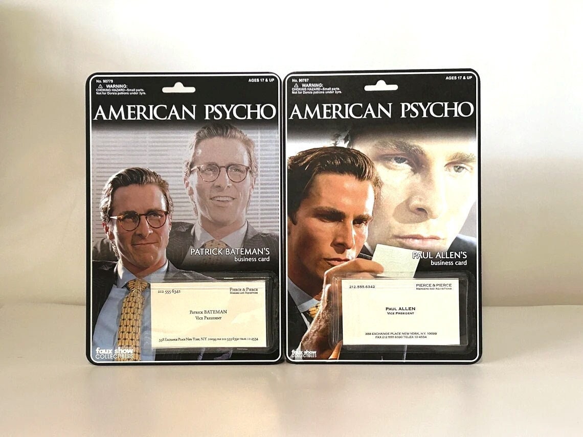 American Psycho Business Cards: Patrick Bateman or Paul Allen ...