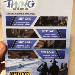 The Thing Blood Test Kit - 80's Horror John Carpenter Movie Custom ...