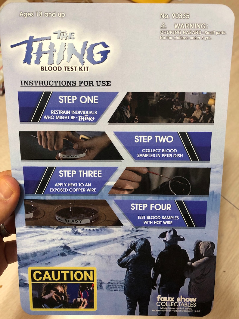 The Thing Blood Test Kit - 80's Horror John Carpenter Movie Custom ...