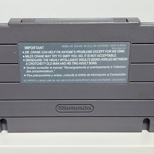 Frasier Parody Nintendo Game Cartridge: Custom Label Art - NES, SNES ...