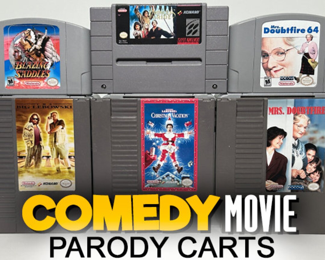 Comedy Movie Nintendo Parody Carts Made From Real NES, SNES, N64 Carts ...