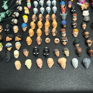 Over 230 1/18 Scale Action Figure Heads for Customizers Fodder, Army ...