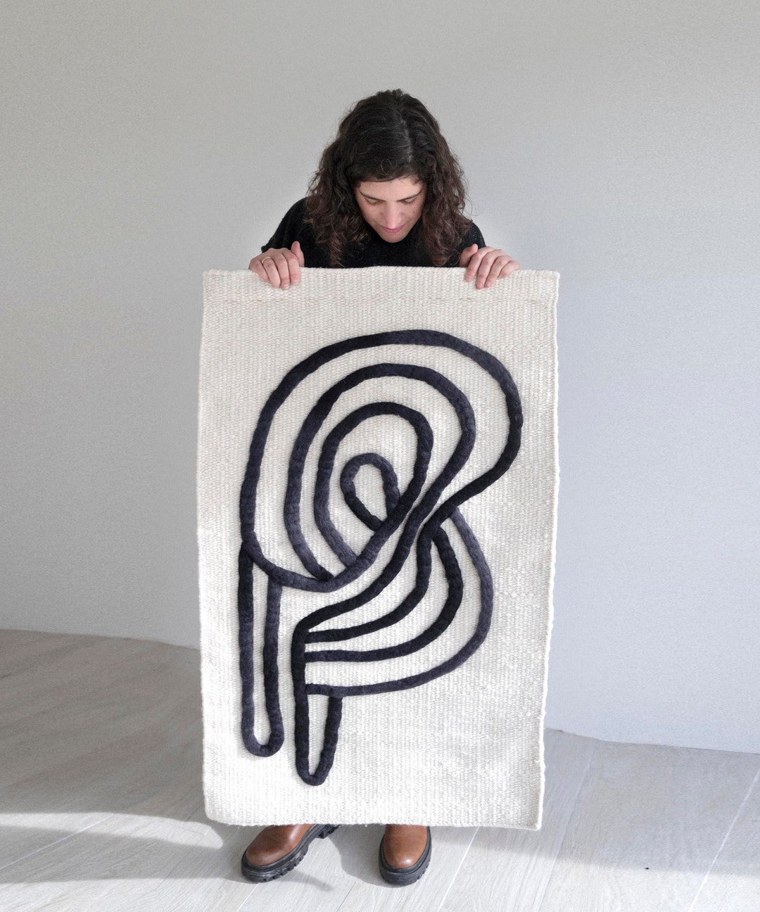 WOVEN WALL HANGING Tapestry in High Quality Wool Abstract - Etsy