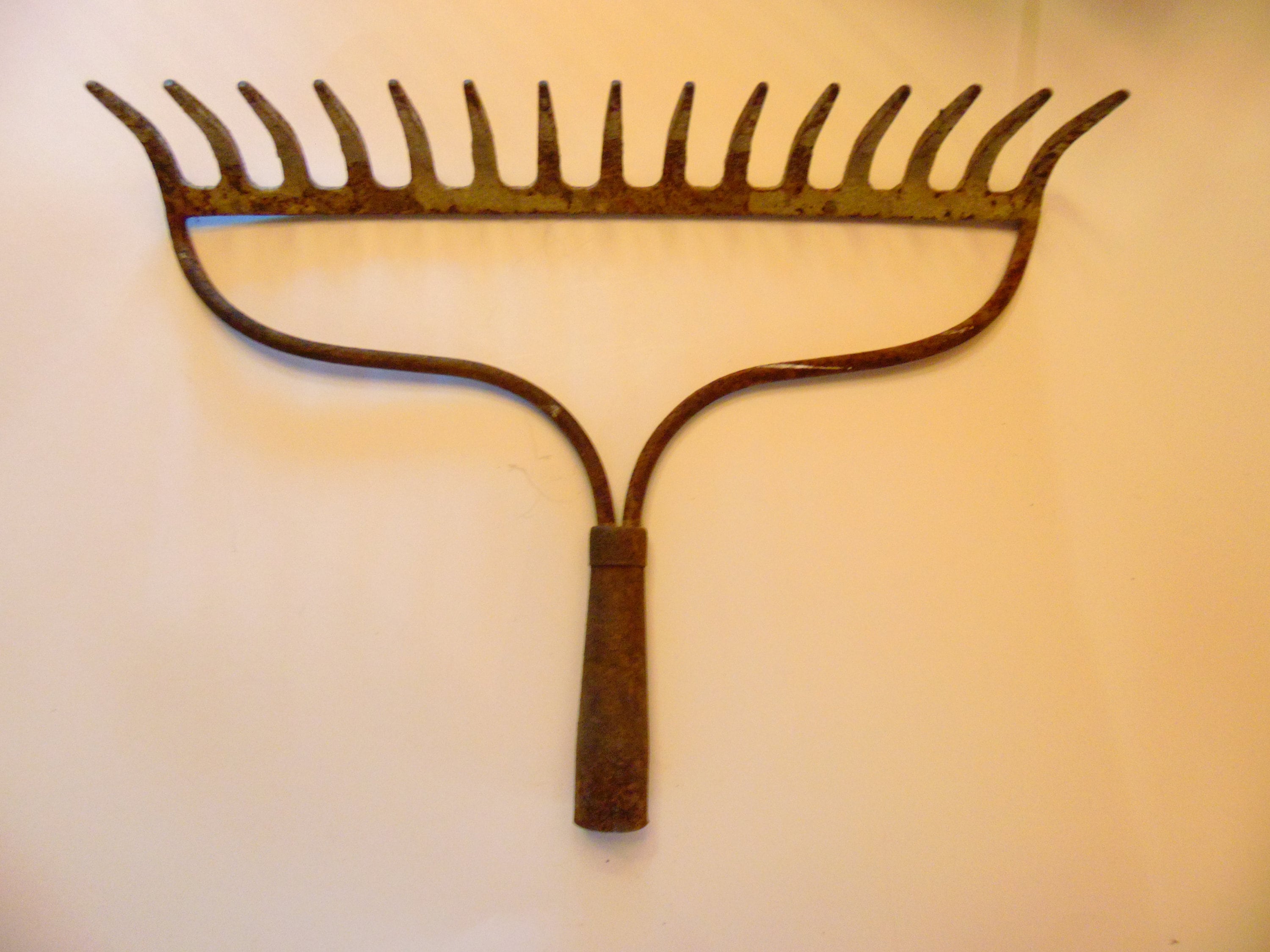 Vintage Rustic Stone or Garden Rake Head - Etsy