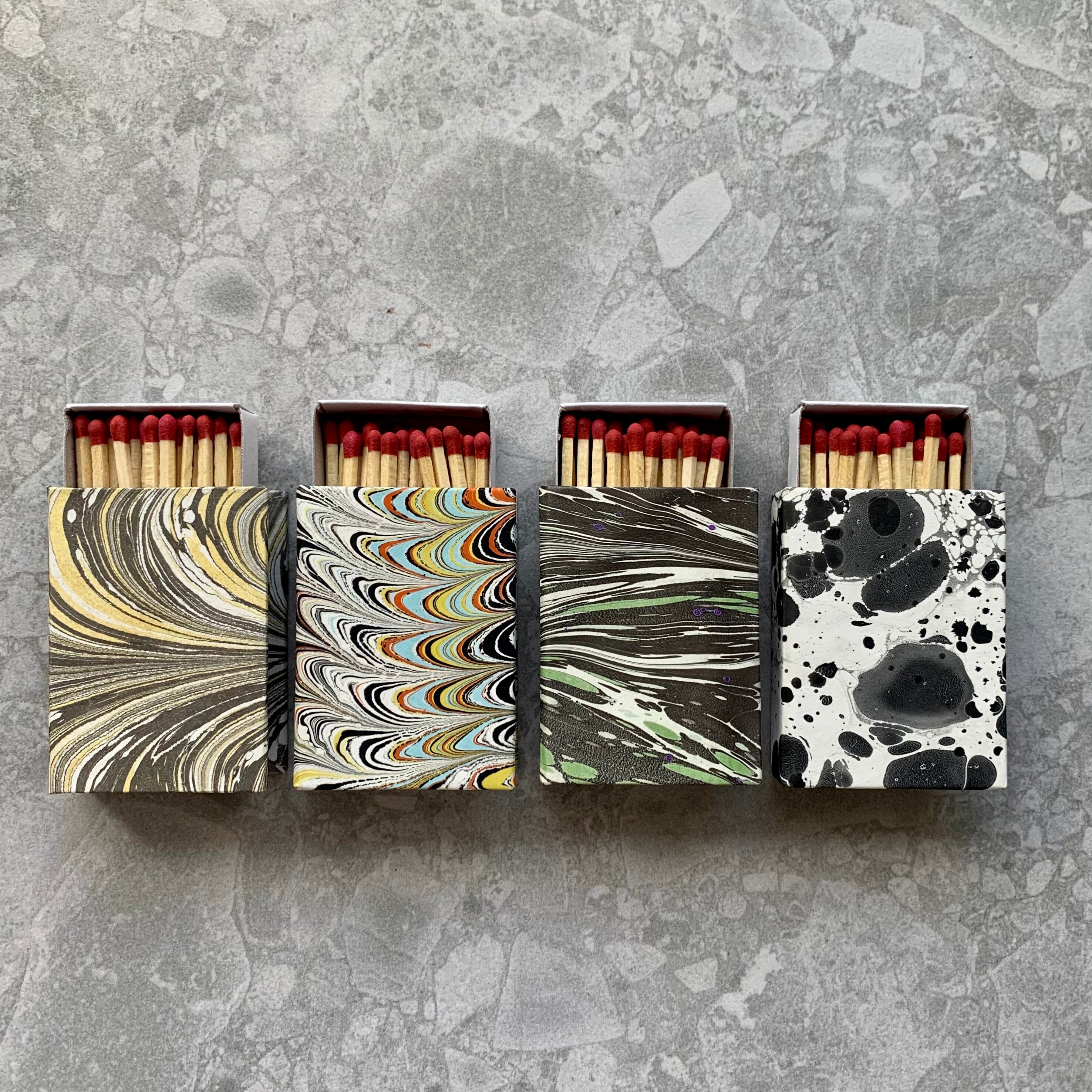 Matches Box Cute Set of 4 Matchboxes Matches Box Marbled - Etsy