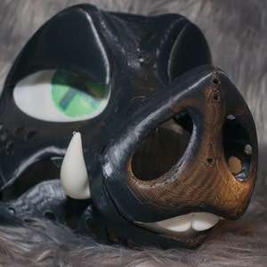 3D Printed Boar Fursuit Head Base With Moveable Jaw, Eyes, Teeth and ...