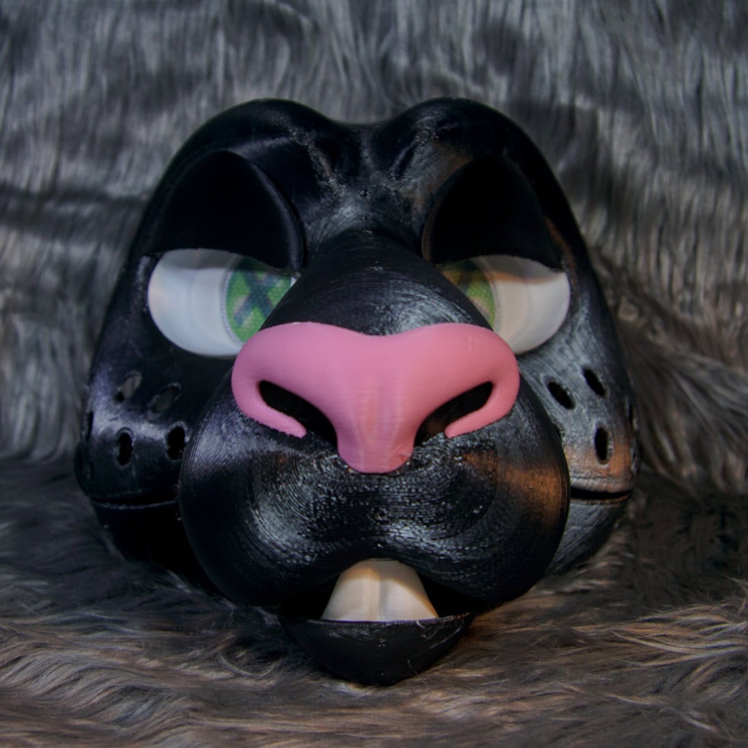 Kangaroo 3D Printed Fursuit Head Base With Moveable Jaw, Eyes, Teeth ...