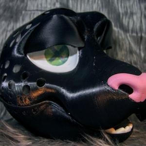 Leopard 3D Printed Fursuit Head Base With Moveable Jaw, Eyes, Teeth and ...