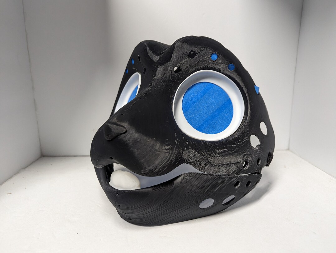 3d Printed Bunny Fursuit Head Base With Moveable Jaw, Eyes, Teeth and ...
