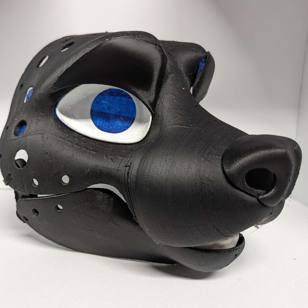 3d Printed Ferret Fursuit Head Base With Moveable Jaw Eyes - Etsy