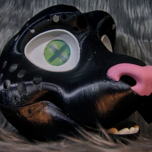 Leopard 3D Printed Fursuit Head Base With Moveable Jaw, Eyes, Teeth and ...