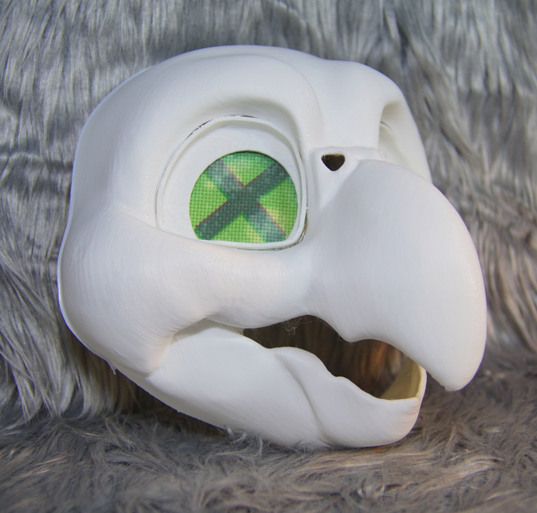 3d Printed Parrot / Macaw Fursuit Headbase With Eye Blanks&mesh. PLA ...