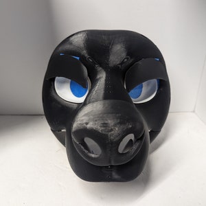 3D Printed Polar Bear Fursuit Head Base With Moveable Jaw, Eyes, Teeth ...