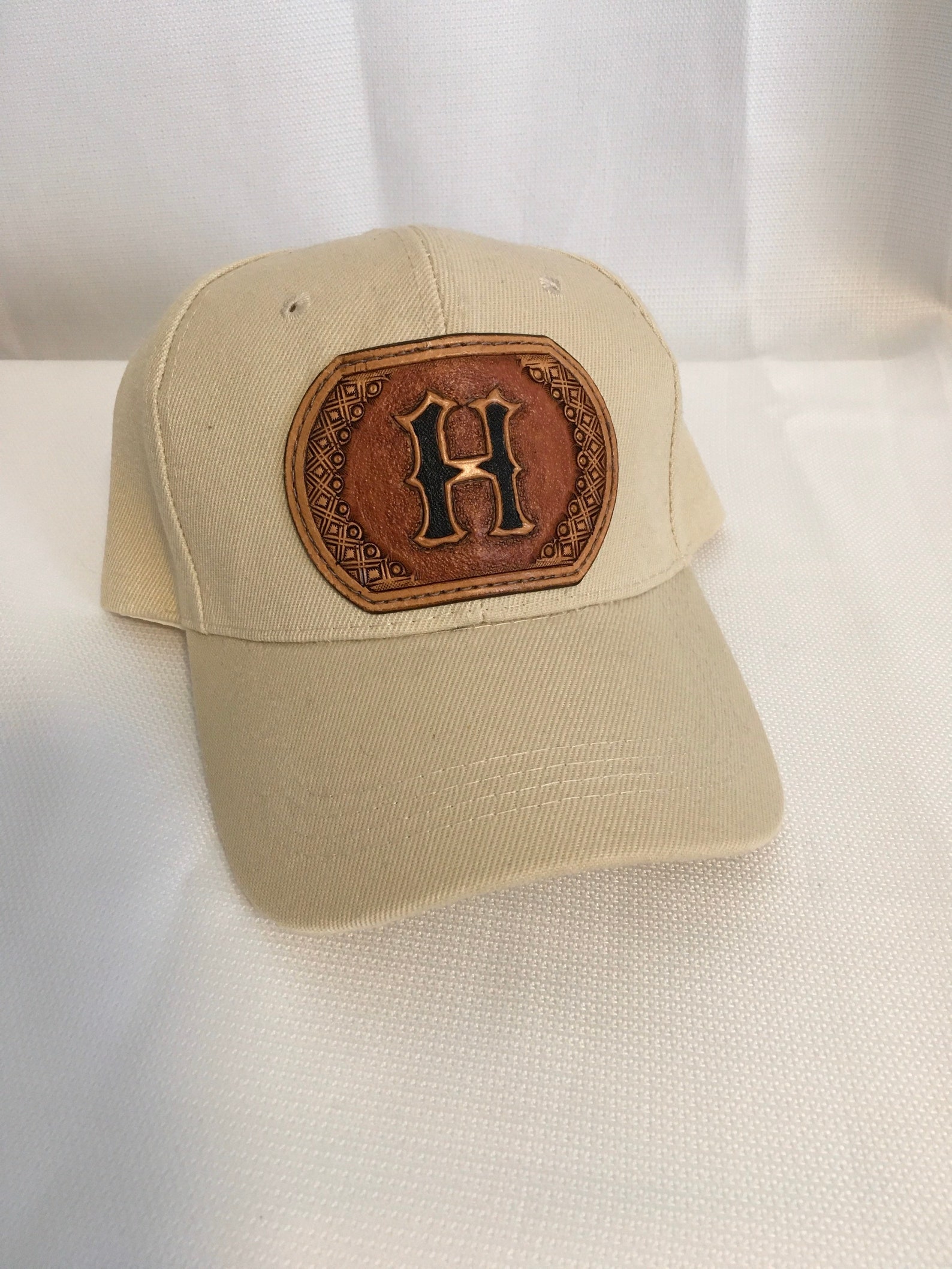 Baseball Cap With Leather Patch - Etsy