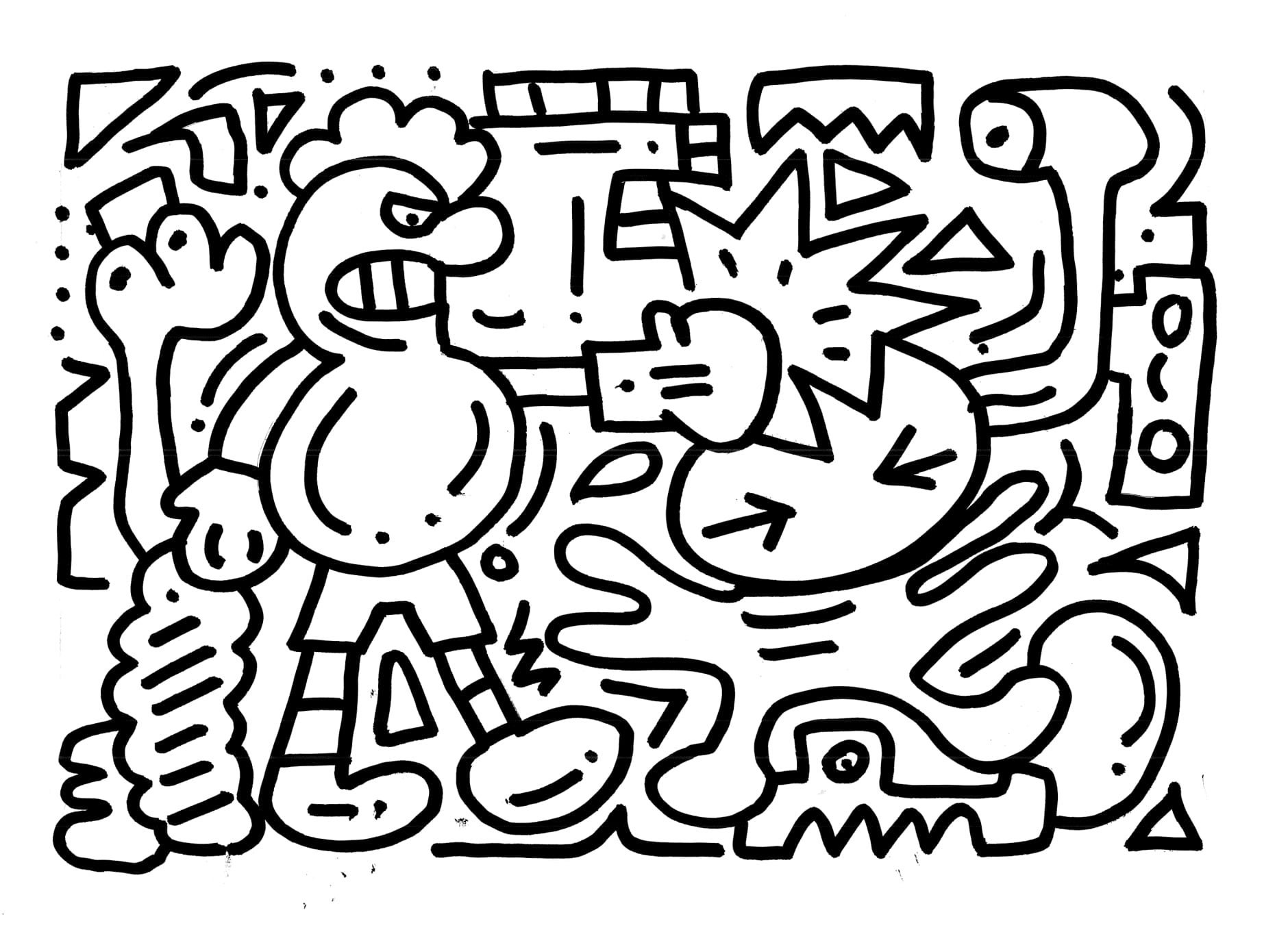 Whimsical Doodle Art Print Hand Drawn Doodles Chicken and - Etsy