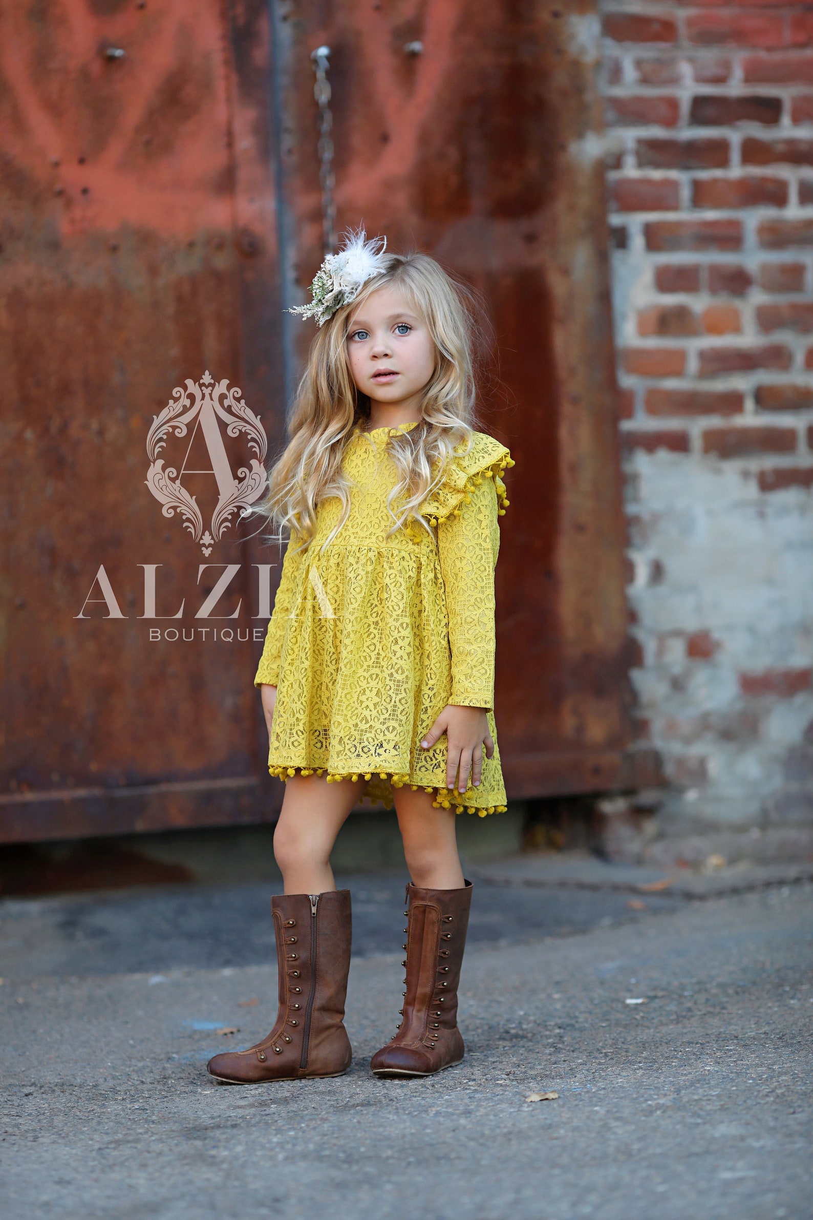 Mustard Yellow Lace Dress: Long Sleeve Fall Outfit - Etsy