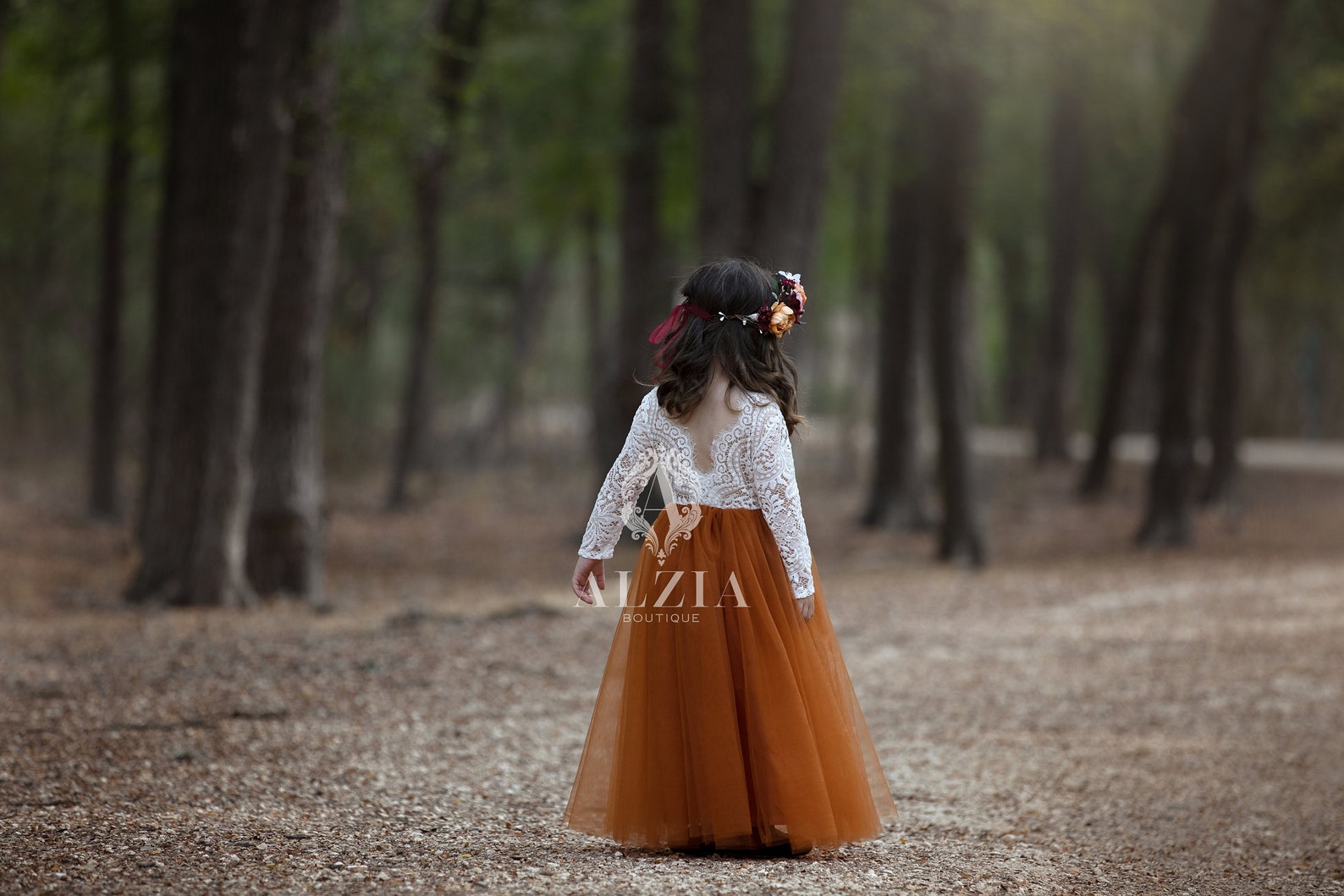 Burnt Orange Flower Girl Dress Rust Flower Girl Autumnal - Etsy