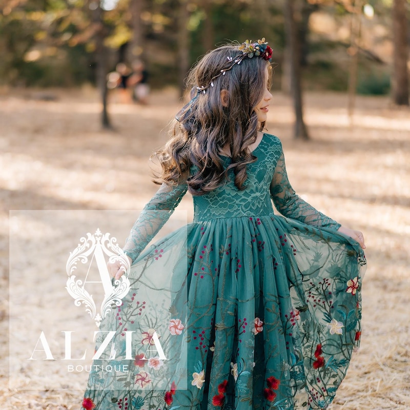Winter Flower Girl Dress - Etsy