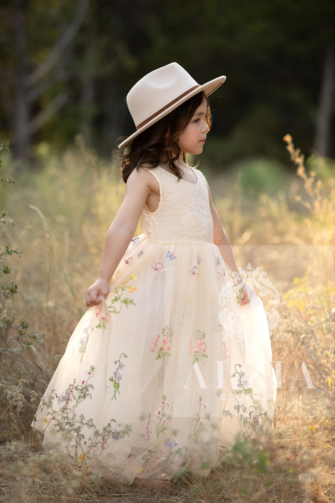Sleeveless Summer Floral Dress for Girls, Flower Girl Dress Multicolor ...