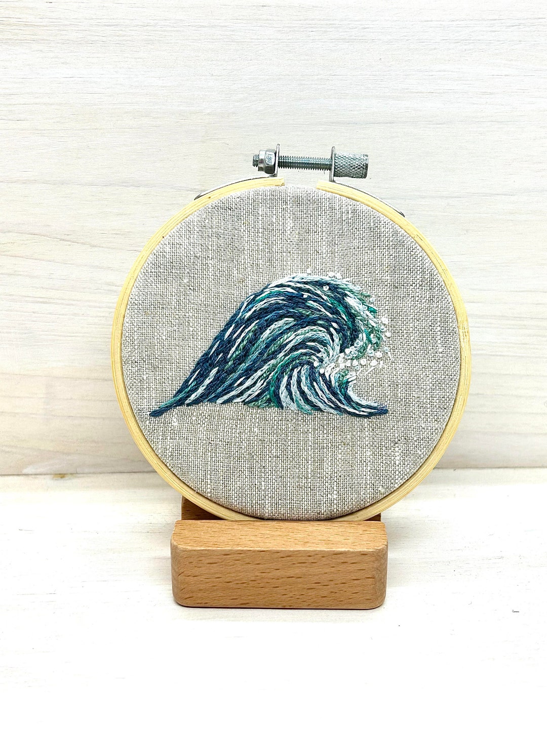 Hand Embroidered Waves - Etsy