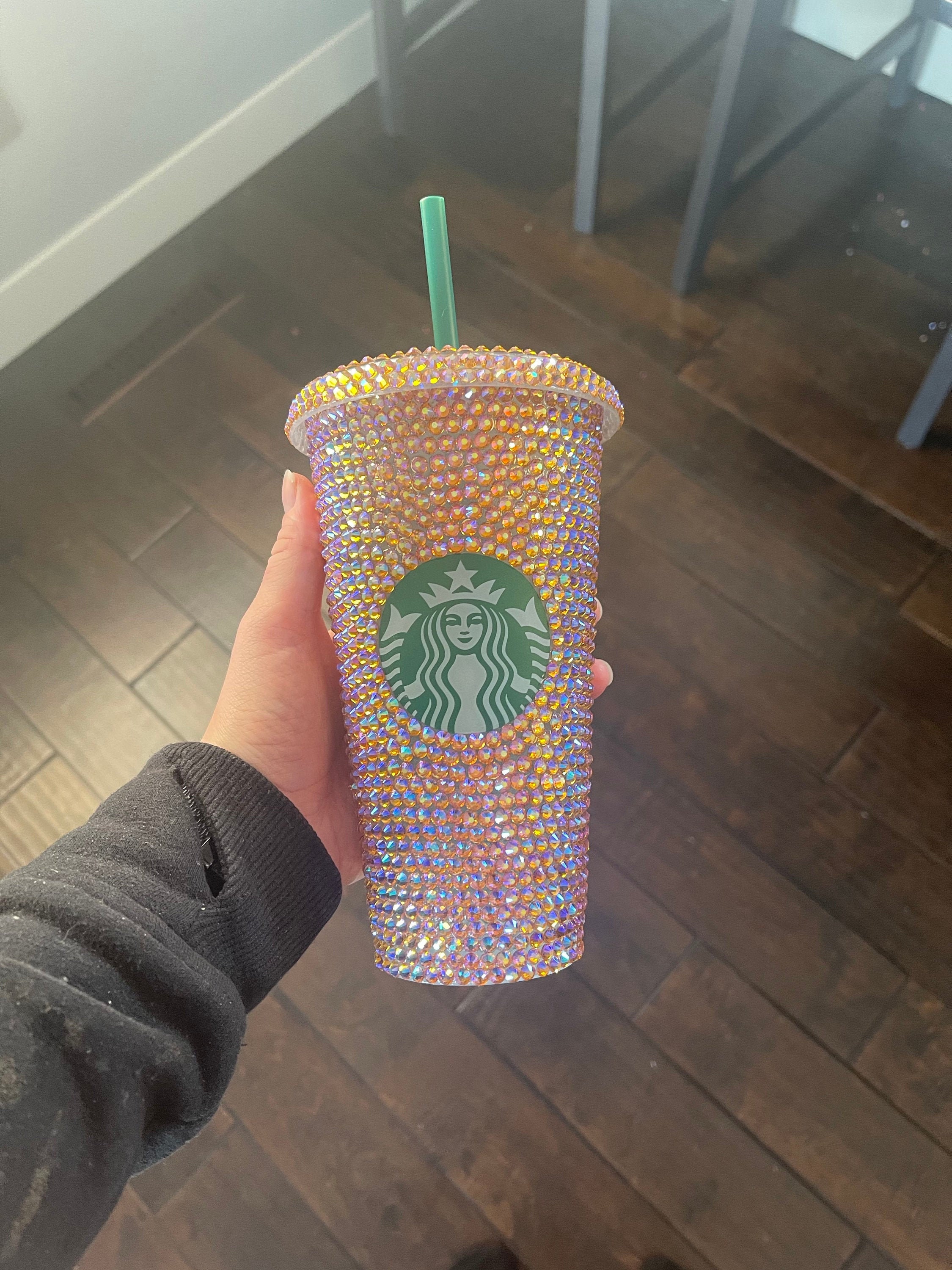 24 Oz Copper Blinged Out Starbucks Cup - Etsy