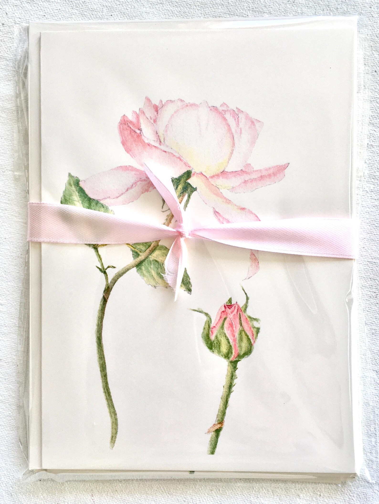 6 Original Botanical 5x7 Ecru Greeting Cards W/envelopes, Marie ...