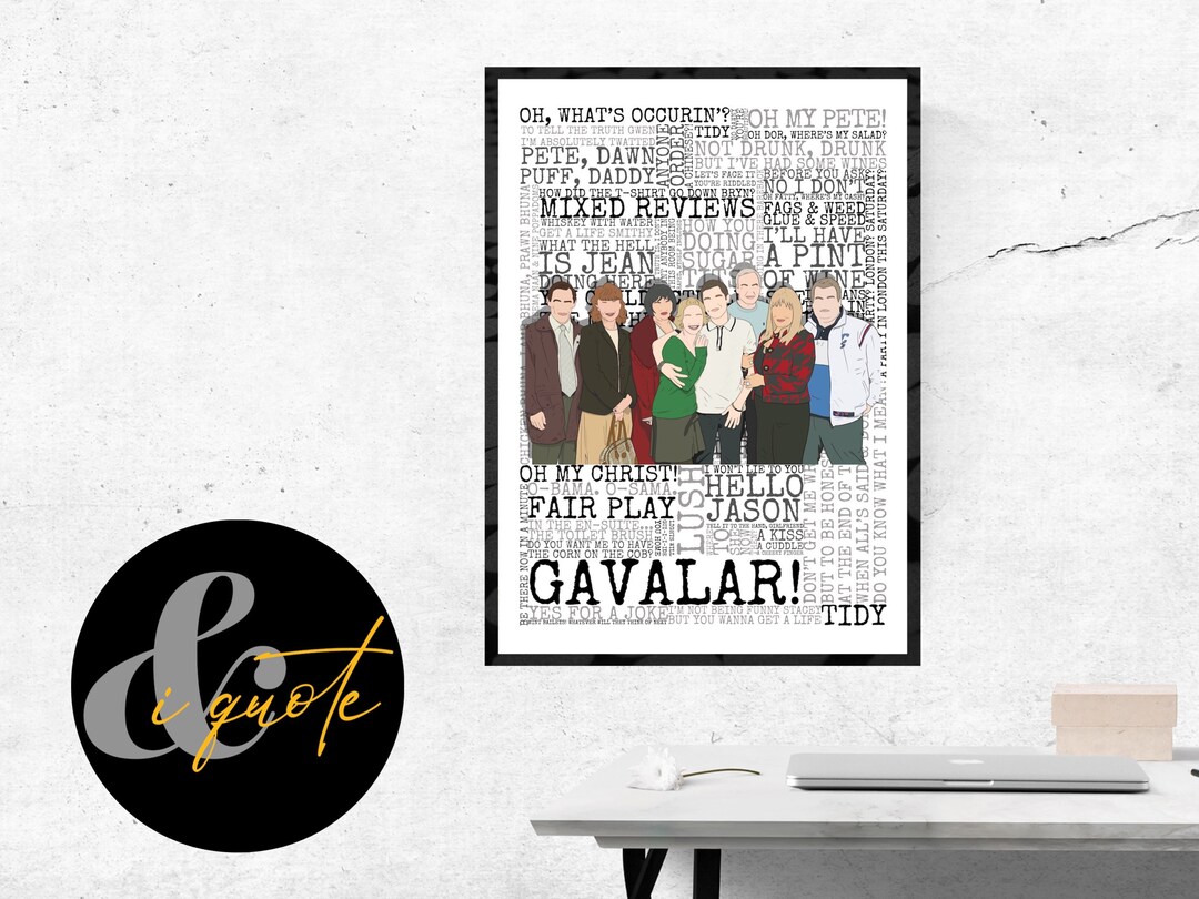 Gavin & Stacey Poster: Colourful TV Show Print - Etsy