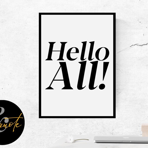 Hello Poster - Etsy UK