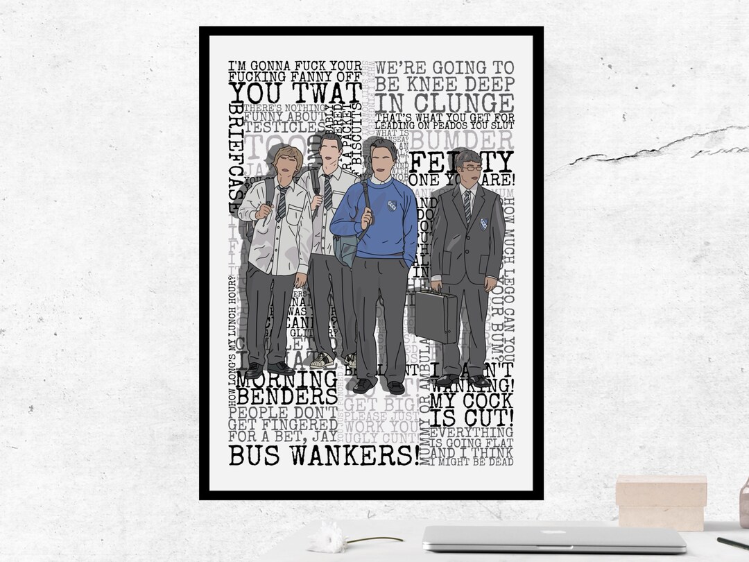 The Inbetweeners Funny Quote Poster: Colour Illustration - Etsy