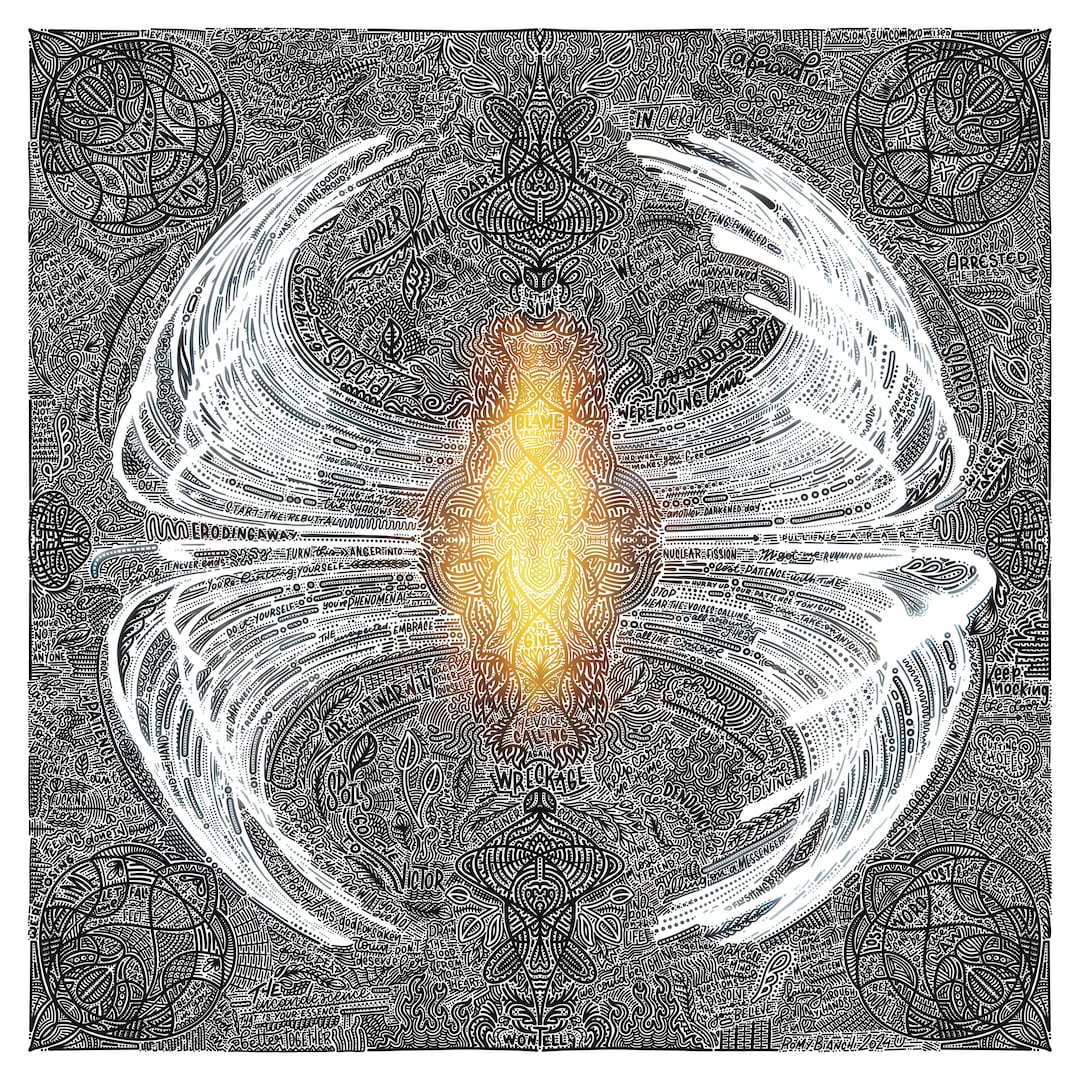 PJ Dark Matter Art, Lyric Portrait, Lyric Art, Birthday Present, Unique ...