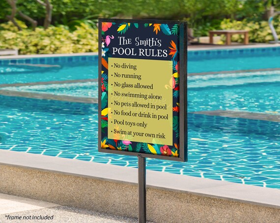 Pool Rules Sign Personalized Pool Rules Sign Custom Pool - Etsy Pool Rules Sign Personalized Pool Rules Sign Custom Pool - Etsy