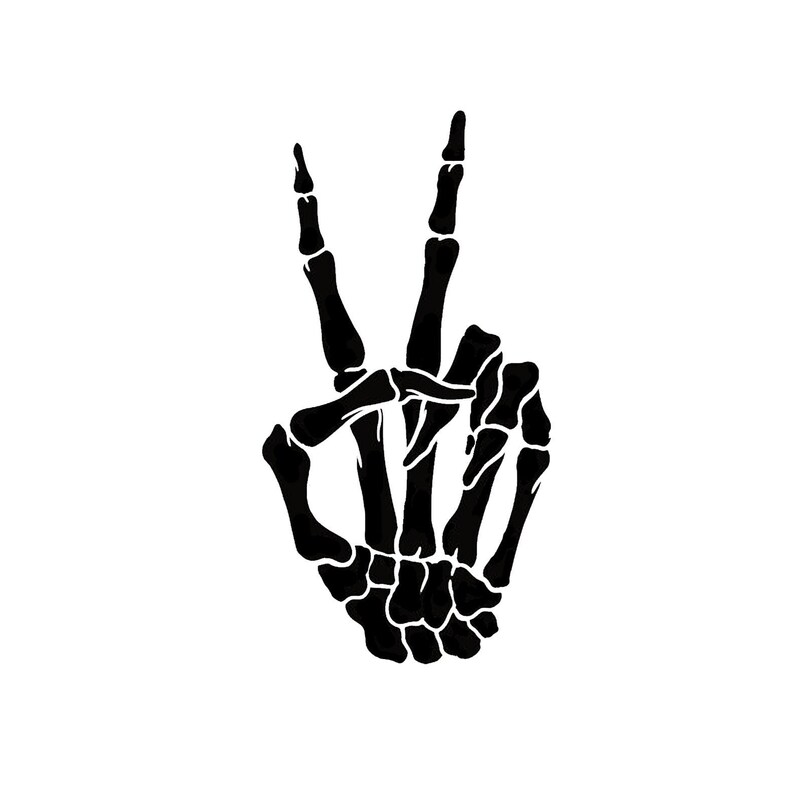 Skeleton Peace Sign - Etsy