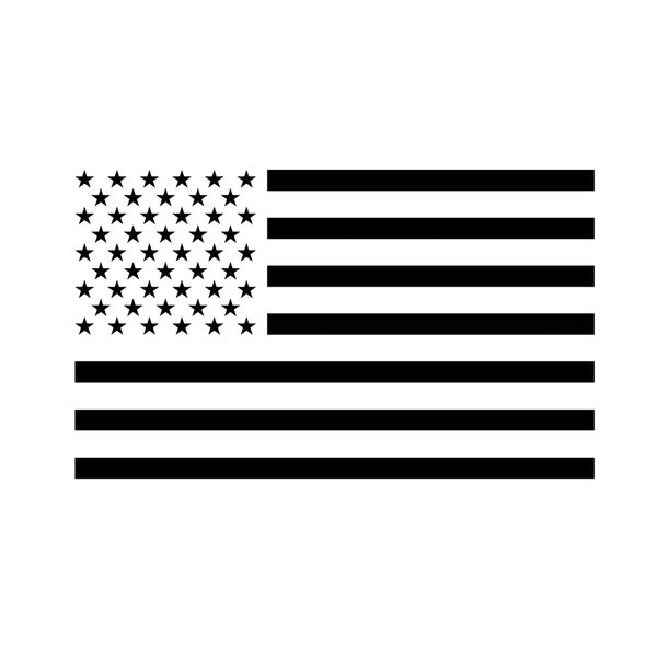 Black White American Flag Vector - Etsy