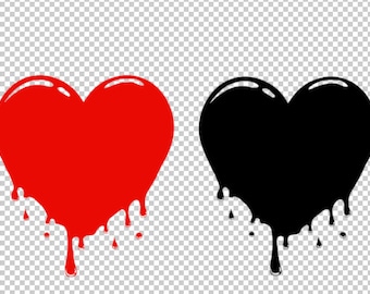 Bleeding Heart Download Svg Png Cut File Broken Heart Clip Art | Etsy