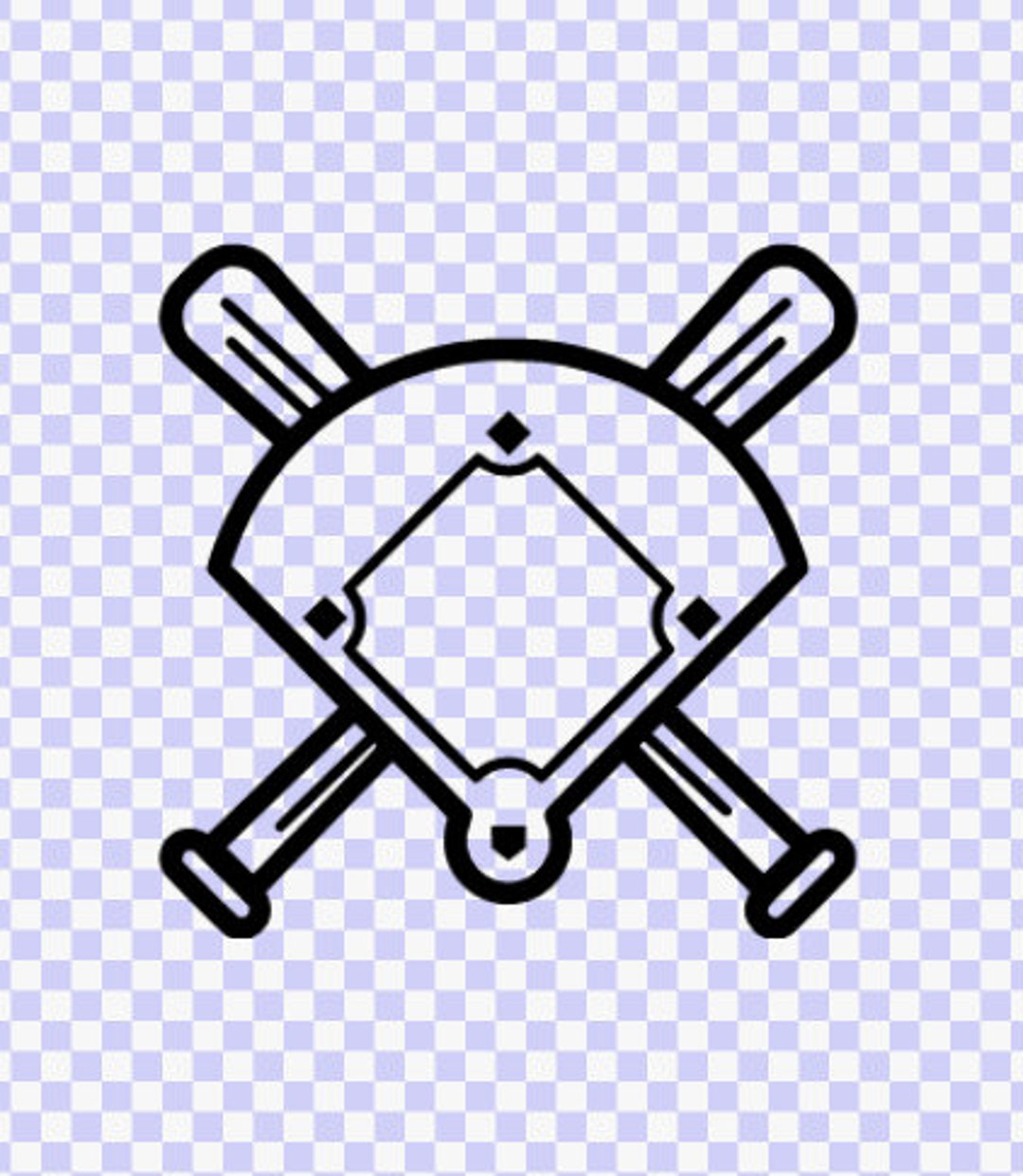 Baseball Bats and Diamond Instant Download SVG, PNG, Digital Download ...