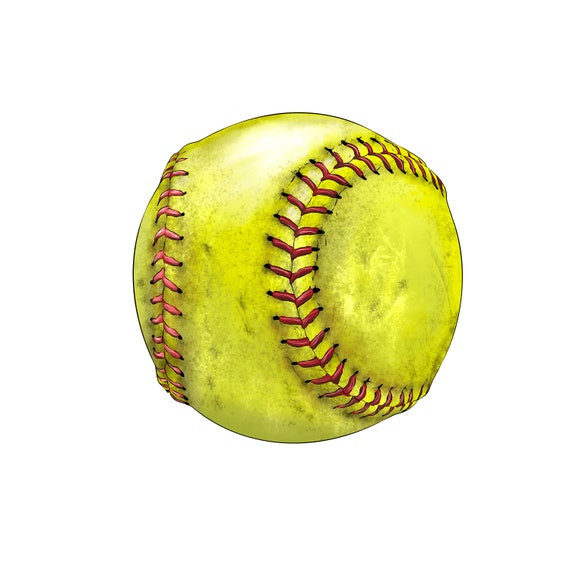 Yellow Softball Clip Art