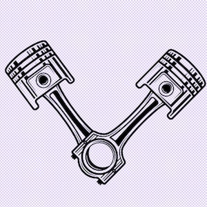 Crossed Pistons SVG File Digital Download, Car Racing SVG, Auto Car ...