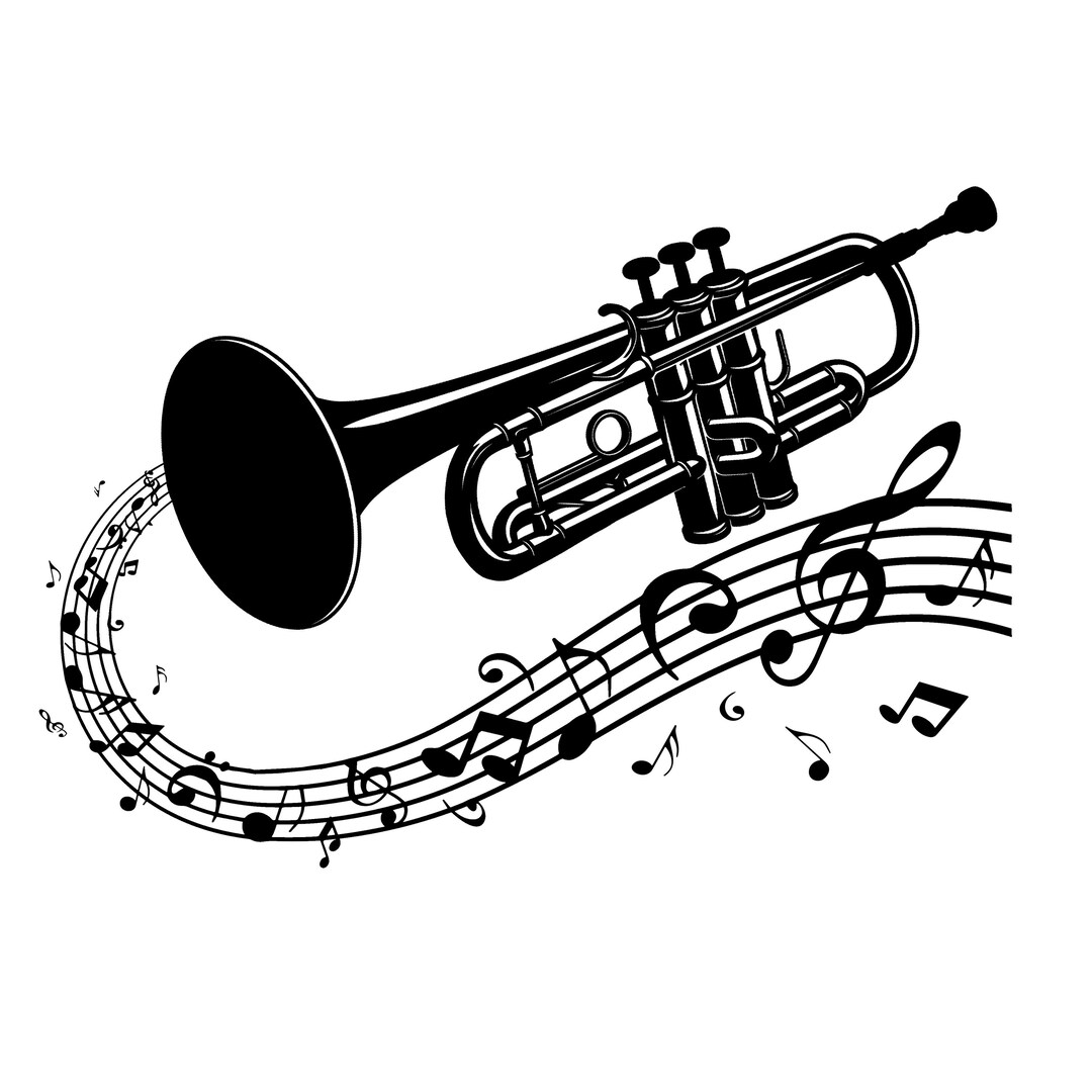 Trumpet Music Notes Download, Sax Musical Notes Svg, Saxophone ...
