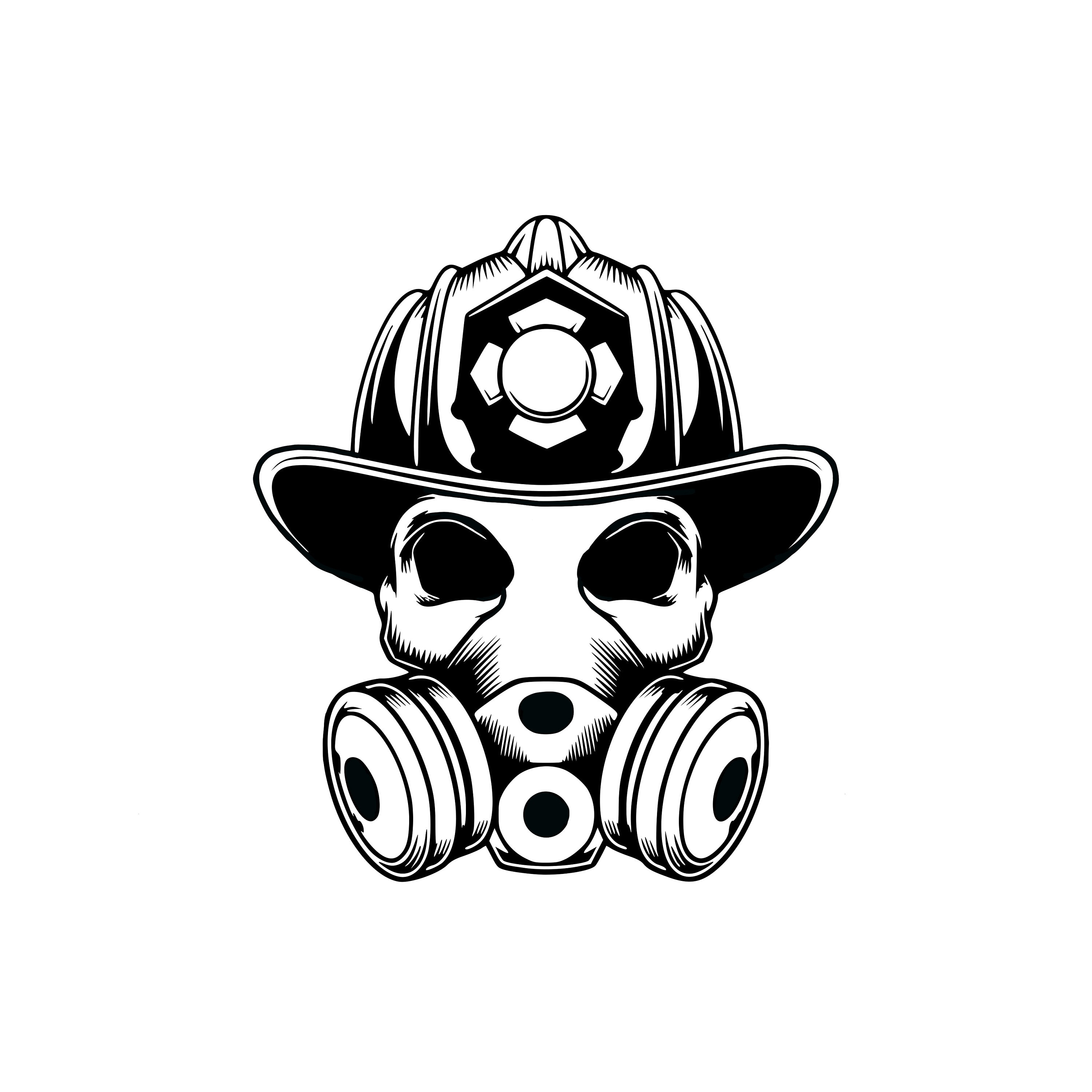 Firefighter Skull Vector