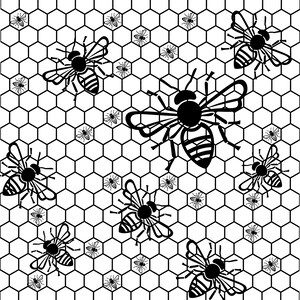 Honey Bee Honeycomb Seamless Pattern Svg Download, Cricut Cut Files ...