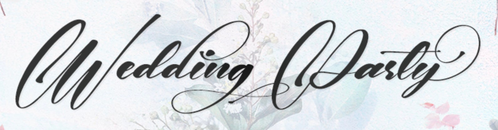 Wedding party font download svg Cut File silhouette Cricut | Etsy